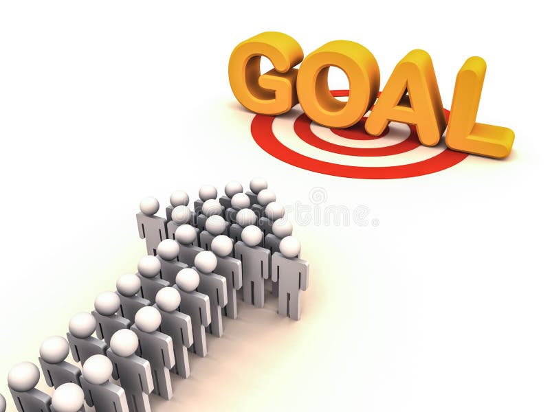 Chasing goal stock illustration. Illustration of objective - 24477341