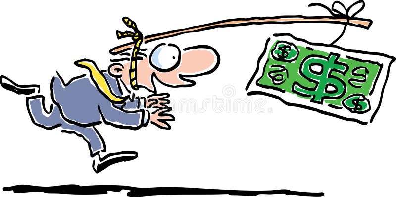 Chasing the money stock vector. Illustration of running - 18732045