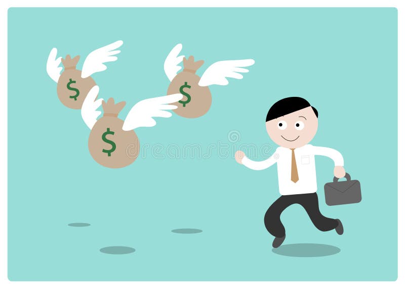 Chasing the Money (Dollar) stock vector. Illustration of editing - 70108546