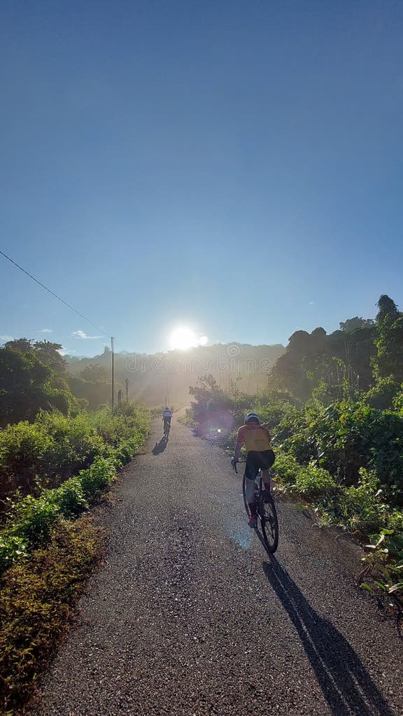 Chasing the Sun To the Mountain Stock Image - Image of sunlight ...