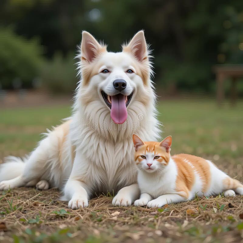 Chasing Tails Life with a Dog and a Cat (23 Stock Illustration ...