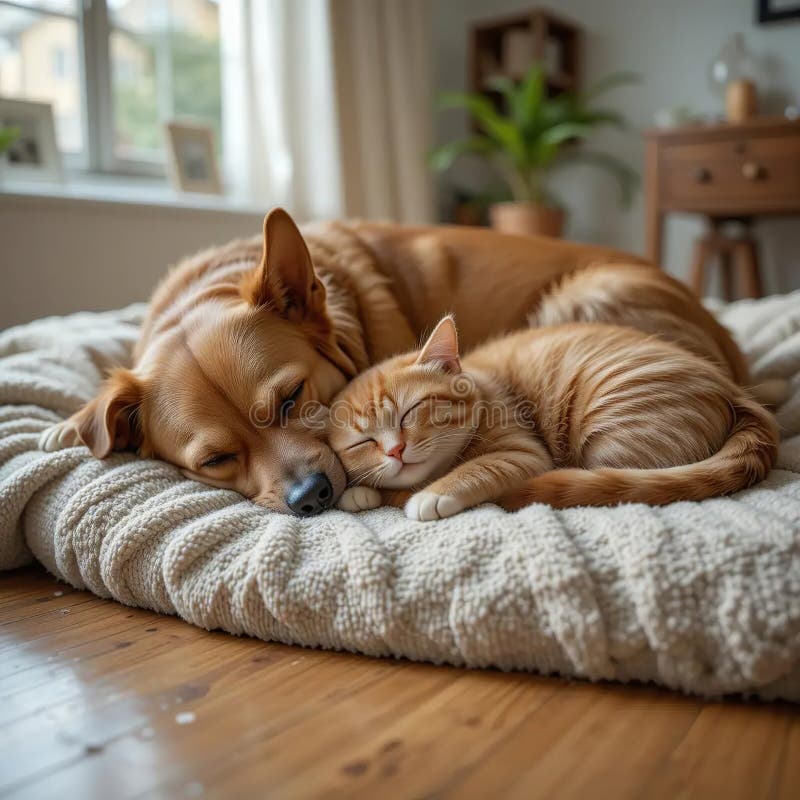 Chasing Tails Life with a Dog and a Cat (40 Stock Illustration ...