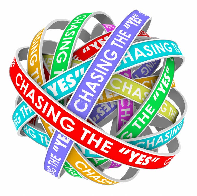 Chasing the Yes Endless Cycle Working for Acceptance Approval Stock ...