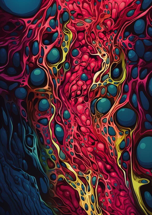 The Chasm of Interconnected Ooze Stock Illustration - Illustration of ...