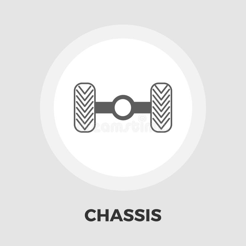 Chassis Car Flat Single Icon. Stock Vector - Illustration of rims ...