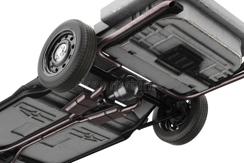 Chassis Frame Car, Close, Bottom View Stock Illustration - Illustration ...