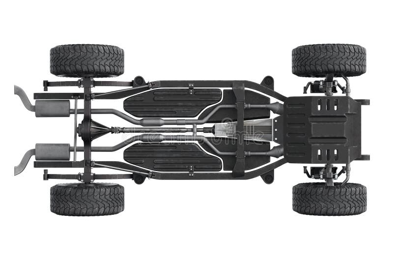 Chassis Frame Underbody, Bottom View Stock Illustration - Illustration ...