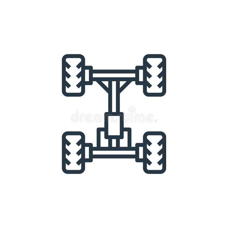Chassis Icon Vector from Car Service Concept. Thin Line Illustration of ...