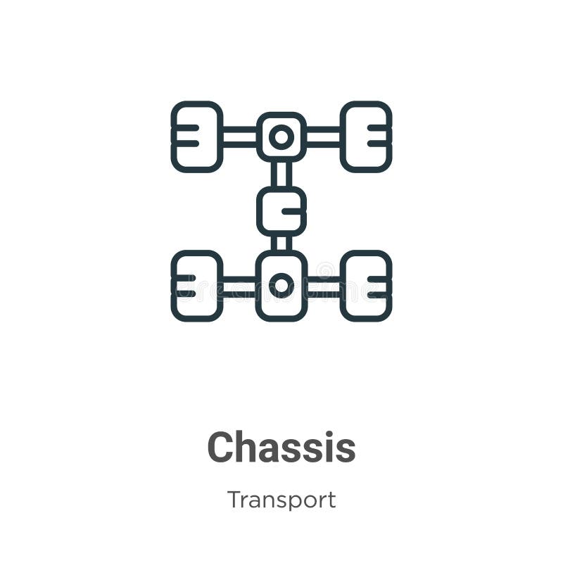 Chassis Outline Vector Icon. Thin Line Black Chassis Icon, Flat Vector ...