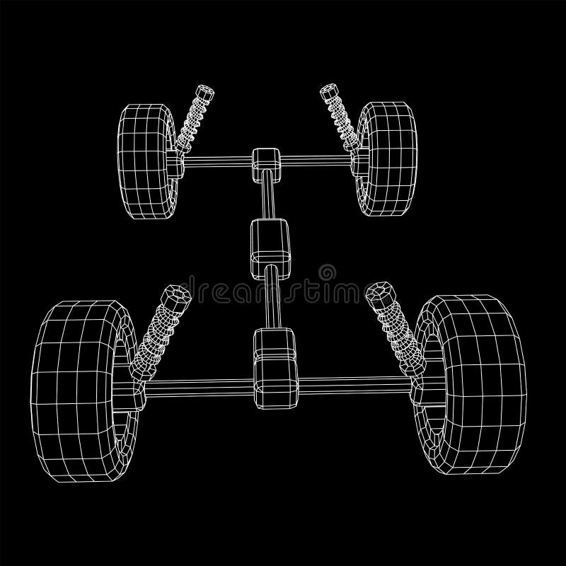 Chassis Steering Rack. Auto Service Repair Car Concept. Stock Vector ...