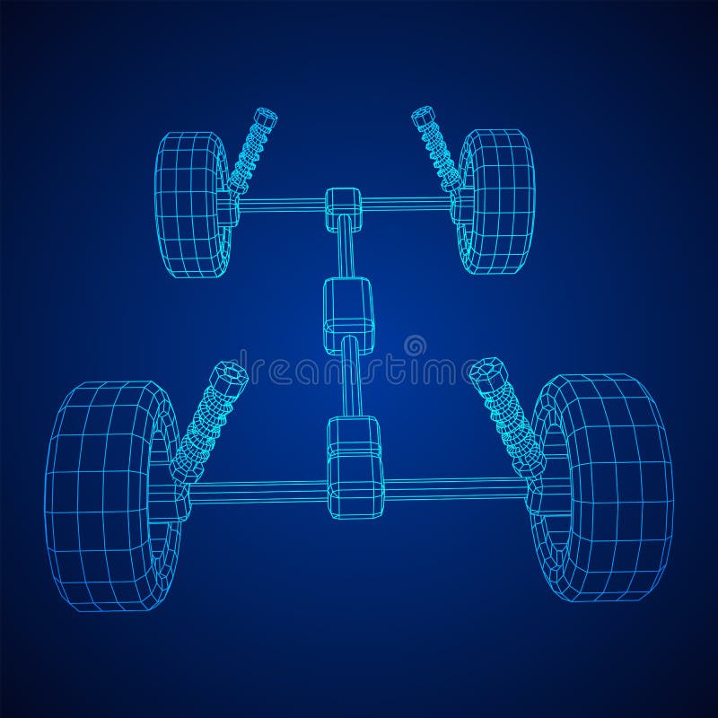 Chassis Steering Rack. Auto Service Repair Car Concept. Stock Vector ...