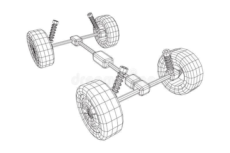 Chassis Steering Rack. Auto Service Repair Car Concept. Stock Vector ...