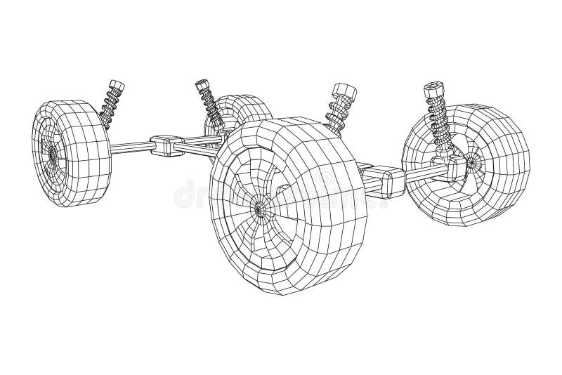 Car Chassis Blueprint Stock Illustrations – 239 Car Chassis Blueprint ...