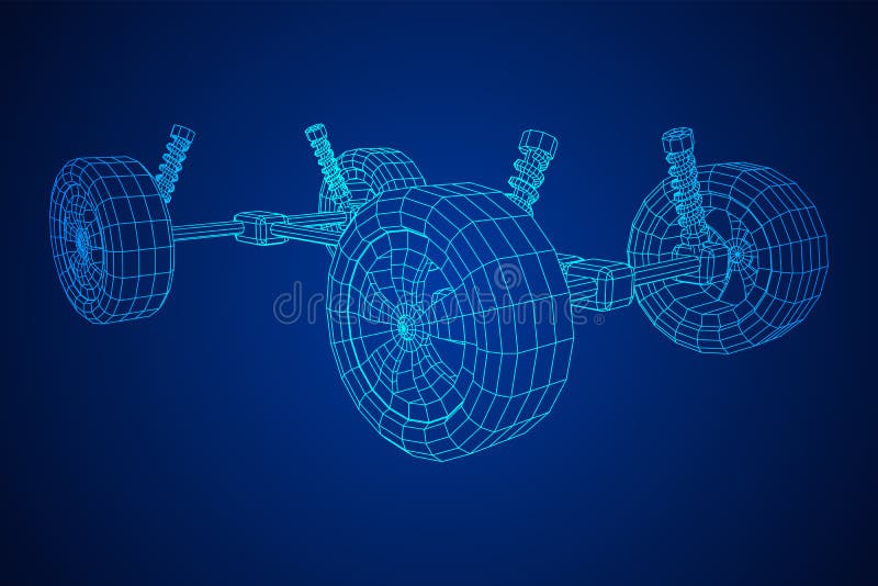 Chassis Steering Rack. Auto Service Repair Car Concept. Stock Vector ...