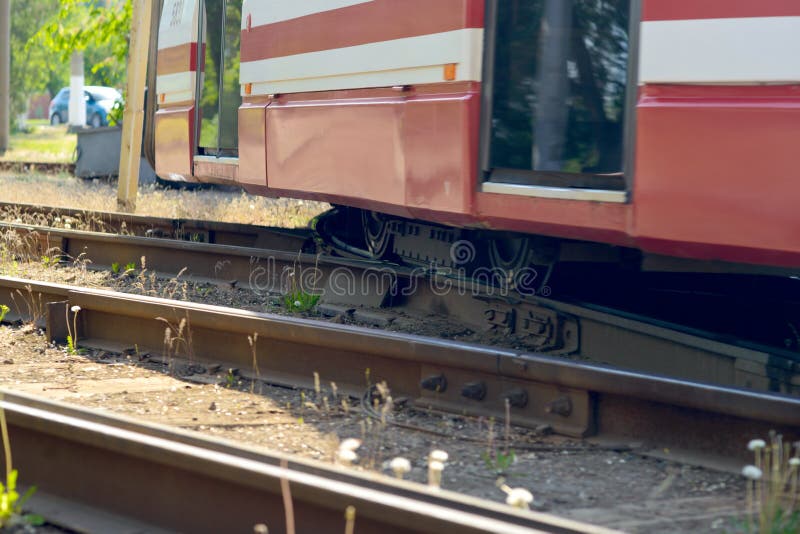 The Chassis of the Tram on the Rails Stock Image - Image of obsolete ...