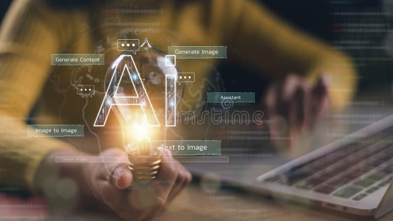 Chat with Ai. AI Technology, Artificial Intelligence Stock Image ...