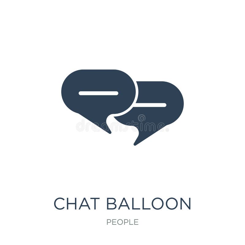Chat Balloon Icon in Trendy Design Style. Chat Balloon Icon Isolated on ...