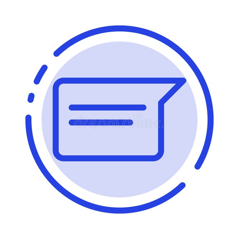 Chat, Basic, Chatting, Ui Blue Dotted Line Line Icon Stock Vector ...