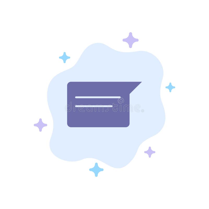 Chat, Basic, Chatting, Ui Blue Icon on Abstract Cloud Background Stock ...