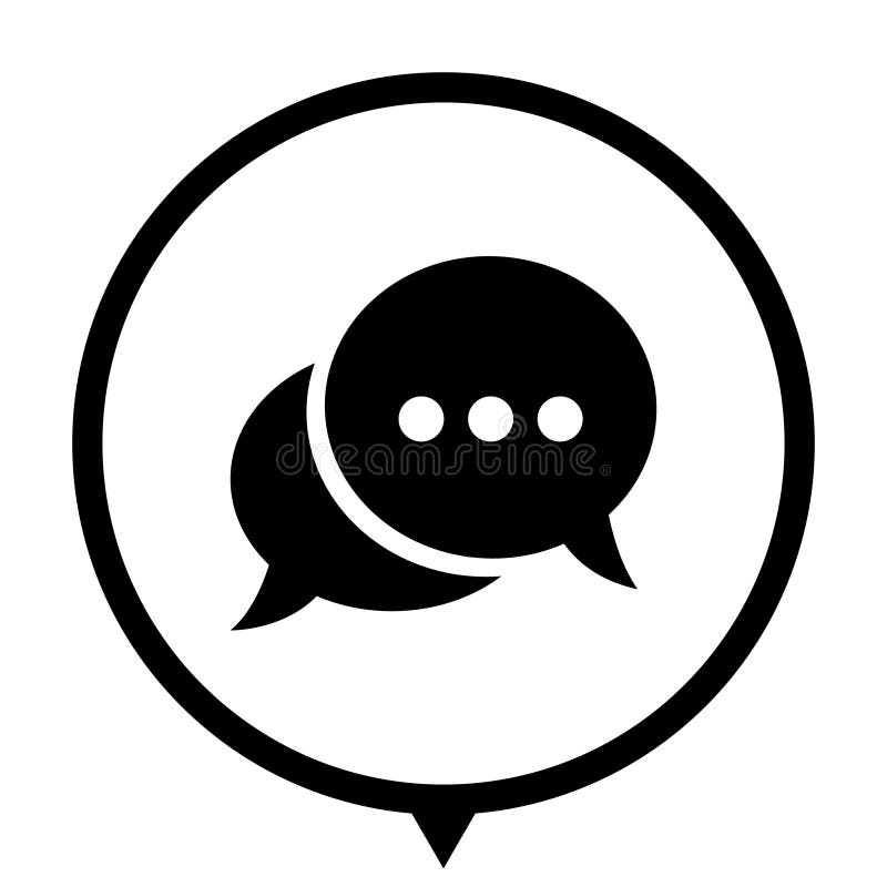 Chat - black icon stock vector. Illustration of design - 137979300