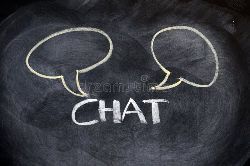Chat Board Drawn on a Blackboard Stock Image - Image of alternate ...