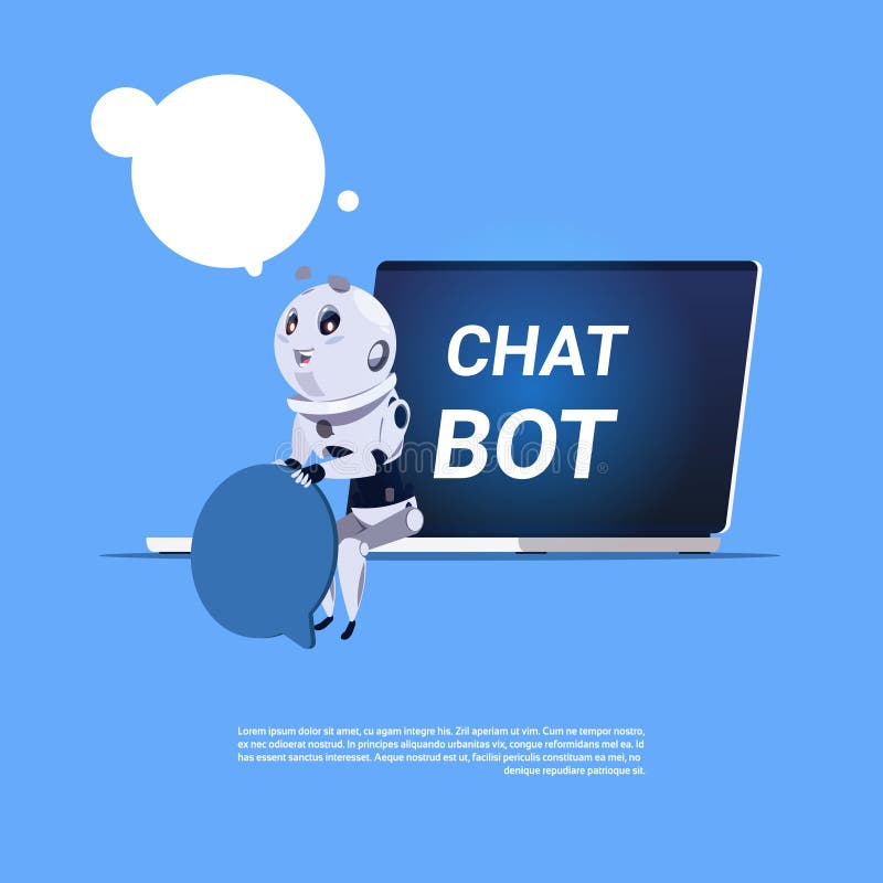 Chat Bot App of Technical Support in Laptop Template Banner with Copy ...