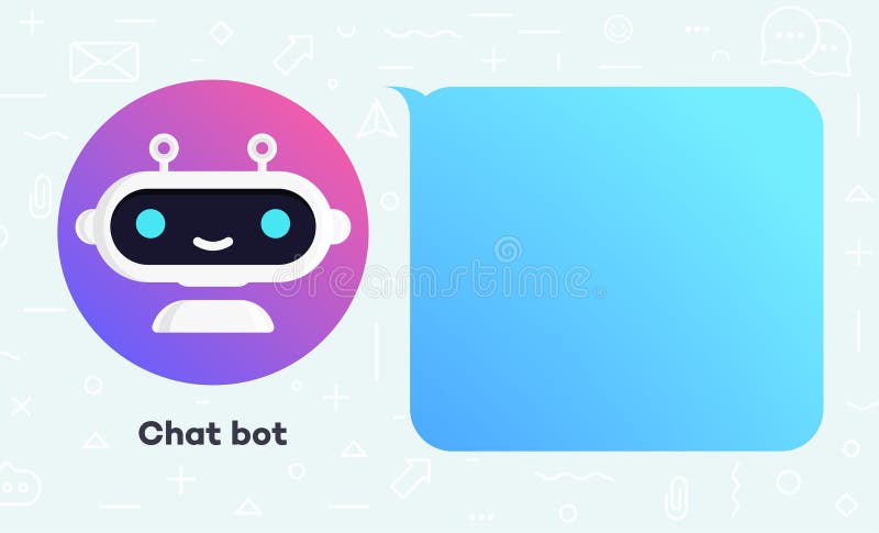 Chat Bot Banner Concept Illustration Stock Vector - Illustration of ...