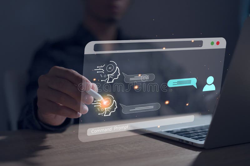 Chat Bot Chats with AI or Artificial Intelligence Technology ...