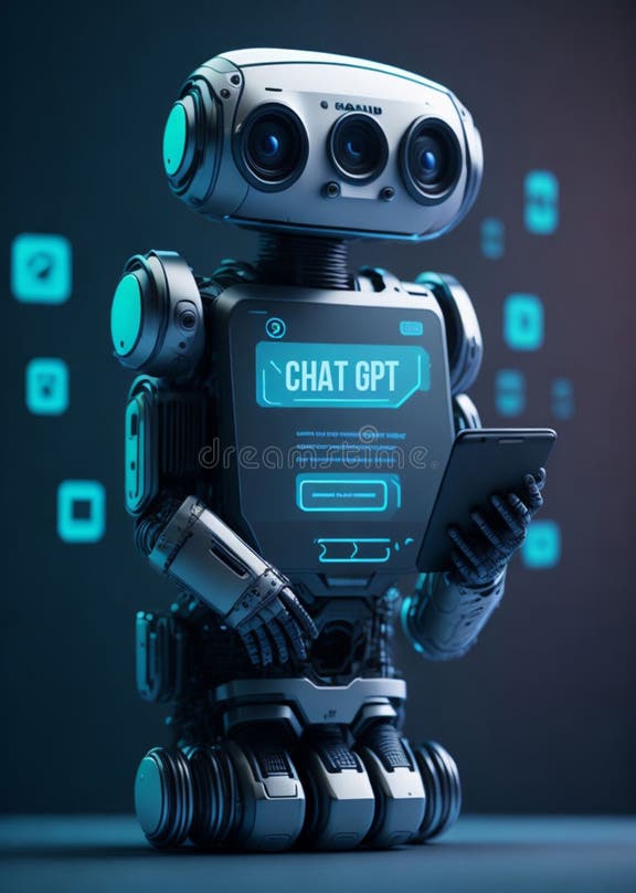 Chat bot gpt 3D model stock illustration. Illustration of chat - 282740878