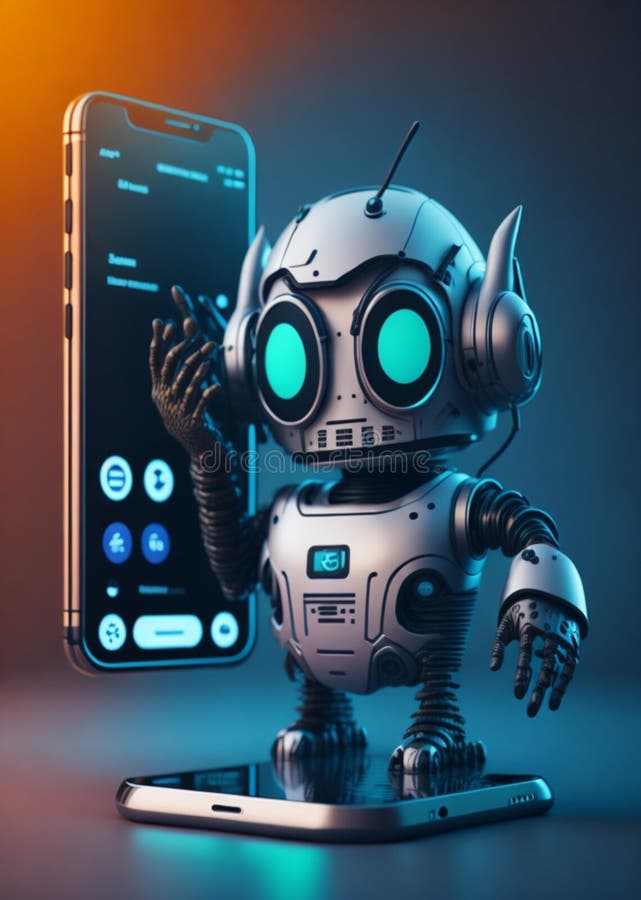 Chat bot gpt 3D model stock illustration. Illustration of machine ...