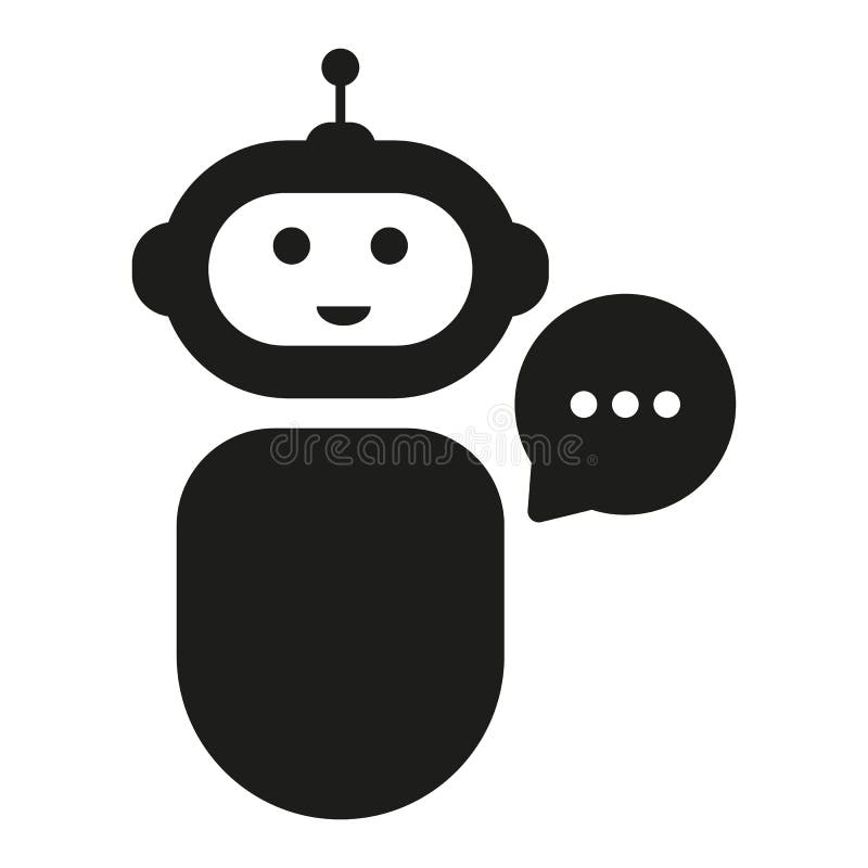 Chat Bot Icon. Robot, Virtual Assistant Bot Vector Illustration Stock ...