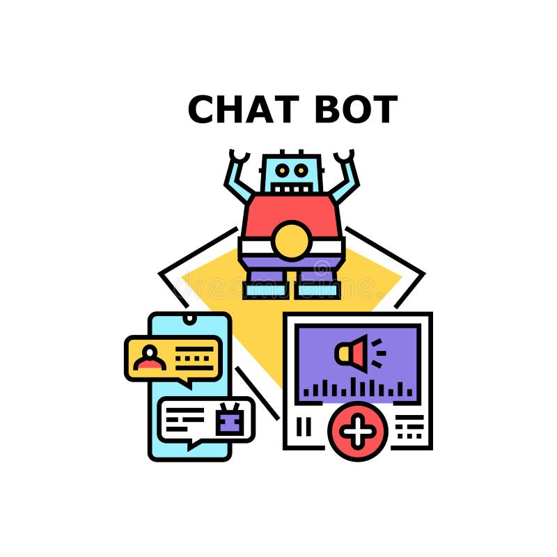Chat Bot Icon Vector Illustration Stock Vector - Illustration of ...