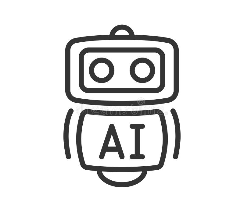 Chat Bot Line Icon stock vector. Illustration of intelligence - 361324500