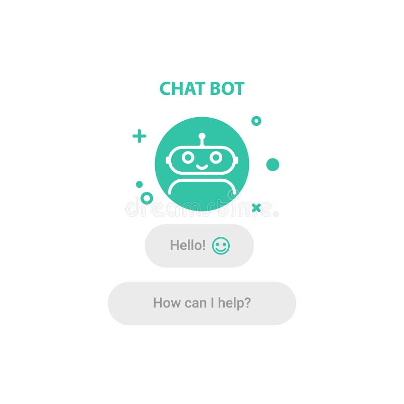 Chat Bot Logo Design Concept. UI UX Element for Web Design Stock Vector ...