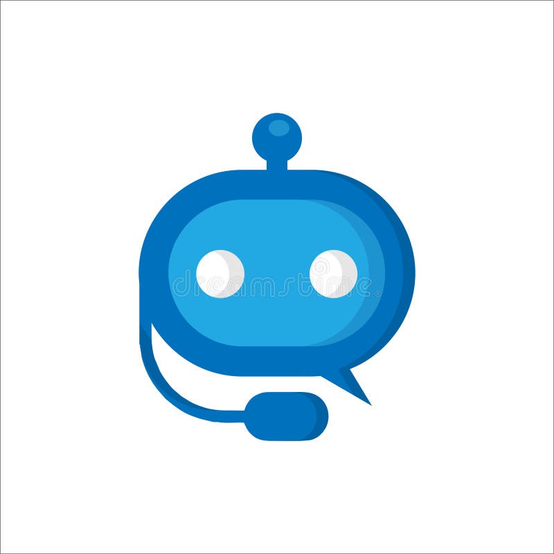 Chat Bot Logo Design Concept. Virtual Smart Assistant Bot Icon Stock ...