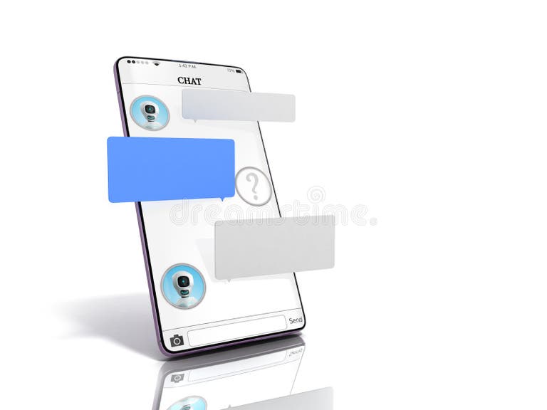 Chat with Chat Bot Chat Message on Smartphone Chat Window in the ...