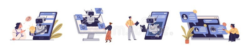 Chat Bot. Robot Icon. Chat Bot Sign for Support Service. AI Chat Bot ...