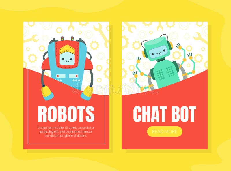 Chat Bot, Robots Landing Page Templates Set, Artificial Intelligence ...