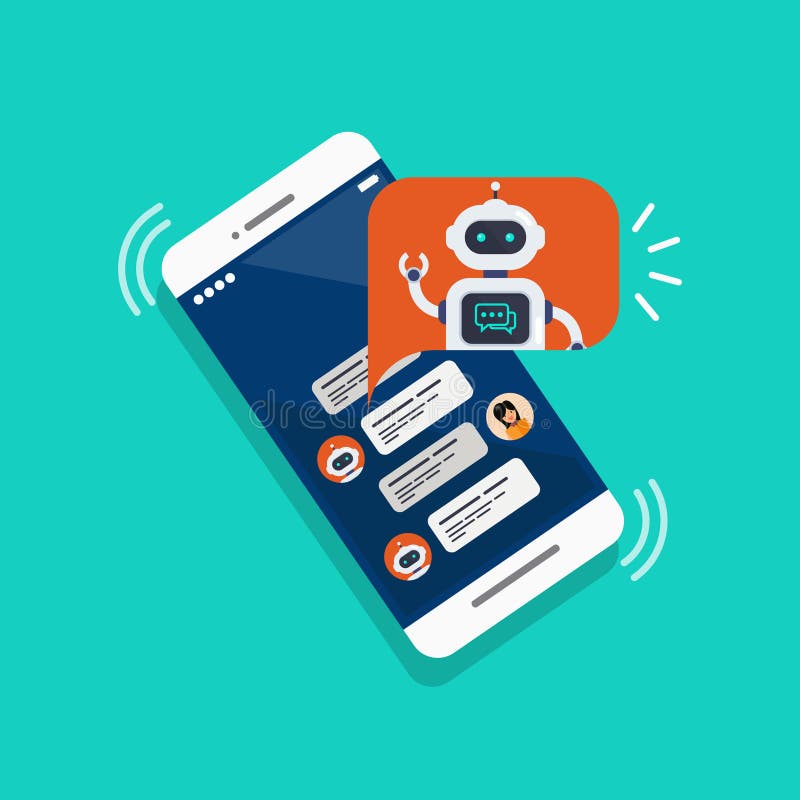 Smart Ai Chat Bot on Smartphone Screen Stock Vector - Illustration of ... Smart Ai Chat Bot on Smartphone Screen Stock Vector - Illustration of ...