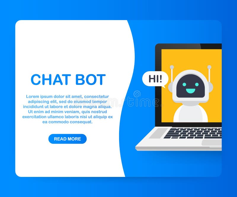 Chat Bot Using Laptop Computer, Robot Virtual Assistance of Website or Mobile Applications ...
