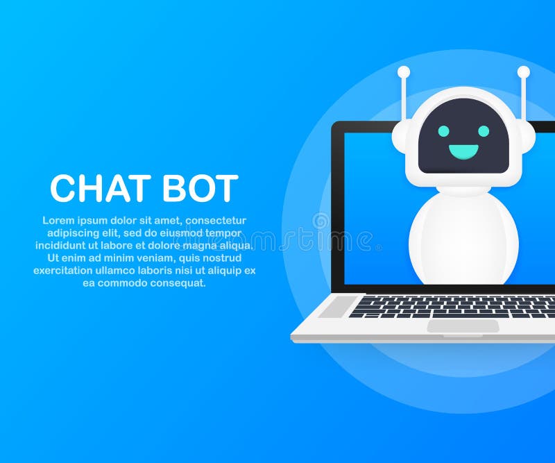 Chat Bot Using Laptop Computer, Robot Virtual Assistance of Website or Mobile Applications ...