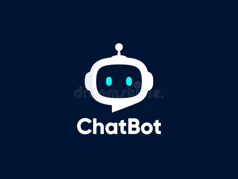 Chat Bot Vector Logo Design Concept Stock Vector - Illustration of ...