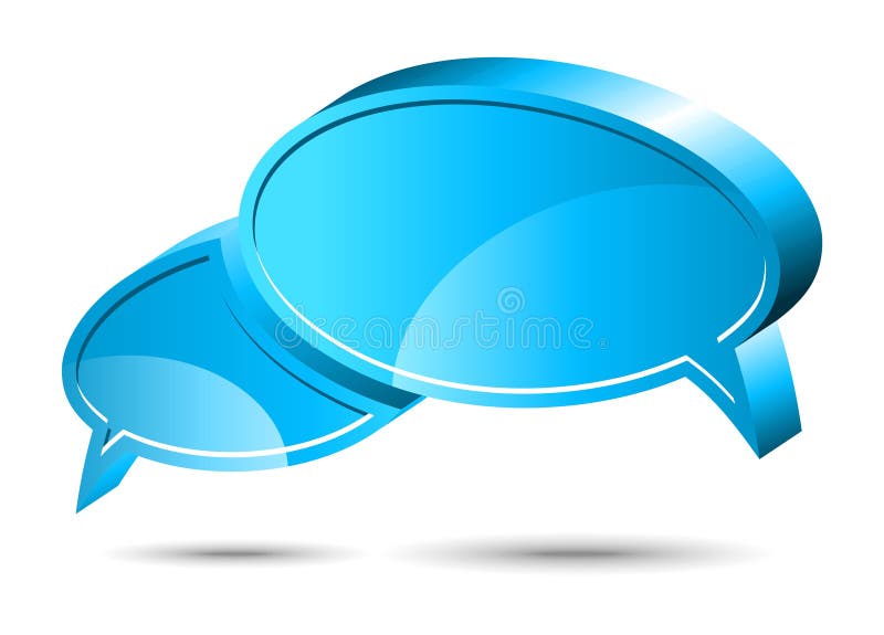 Chat box. Blue stock vector. Illustration of message, global - 9853154