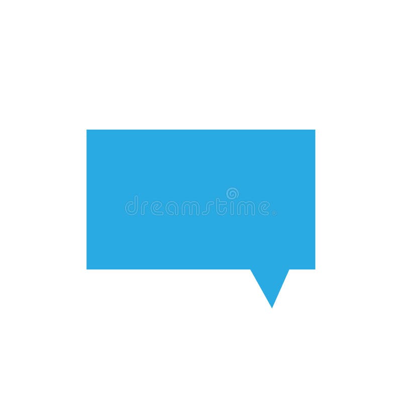 Chat Box. Blue Speech Dialogue Icon. Message Sign. Line Art ...