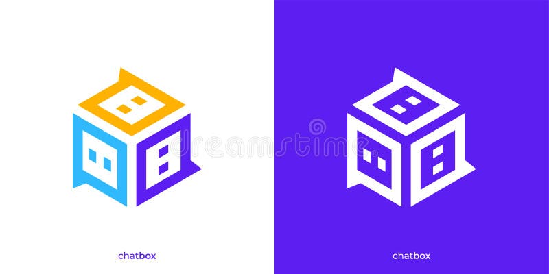 Simple Chat Box Logo. Bubble Chat Talk and Box Icon Graphic Stock ...