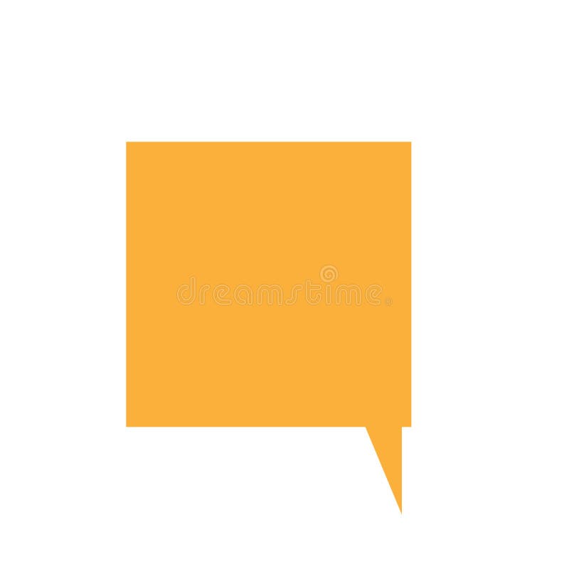 Chat Box Icon. Orange Square Sign. App Element. Dialogue Emblem ...