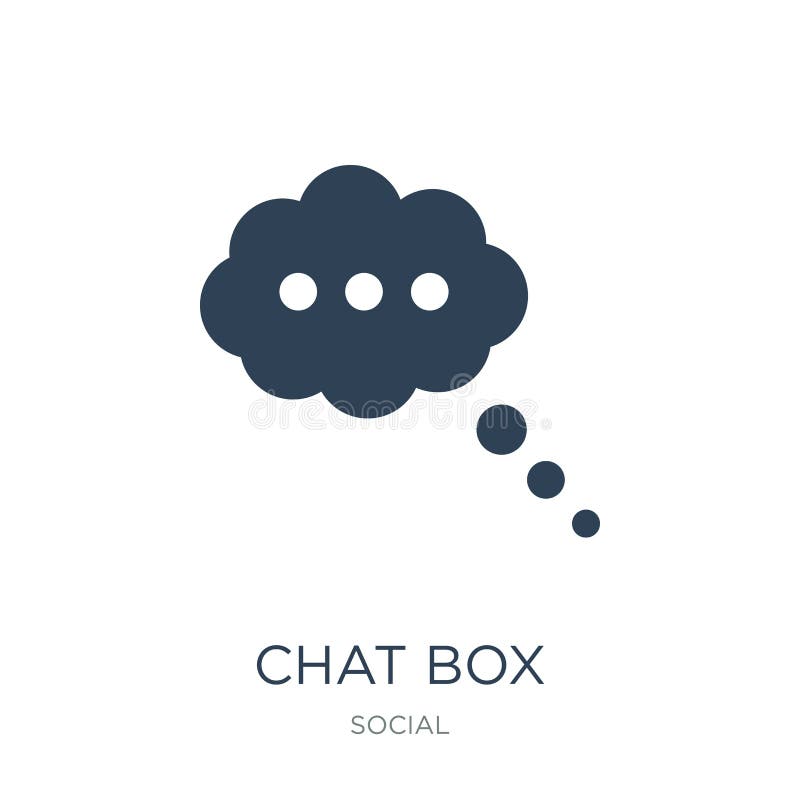 Chat Box Icon in Trendy Design Style. Chat Box Icon Isolated on White ...