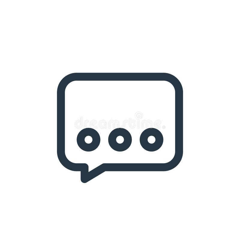Chat Box Icon Vector from Basic Ui Concept. Thin Line Illustration of ...