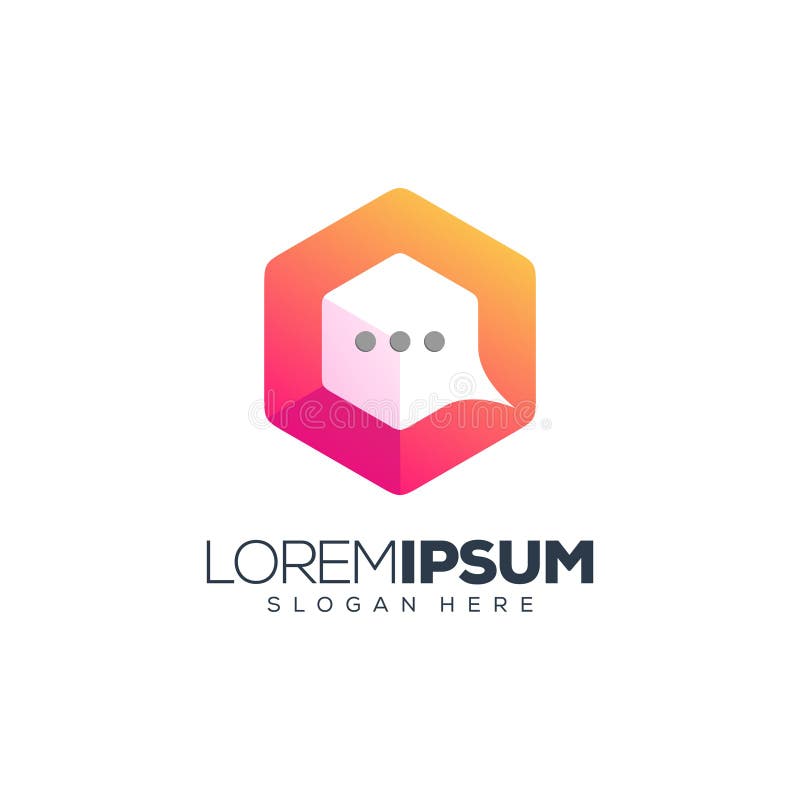 Chat Box Logo Design Vector Logo Design Ready To Use Stock Illustration ...