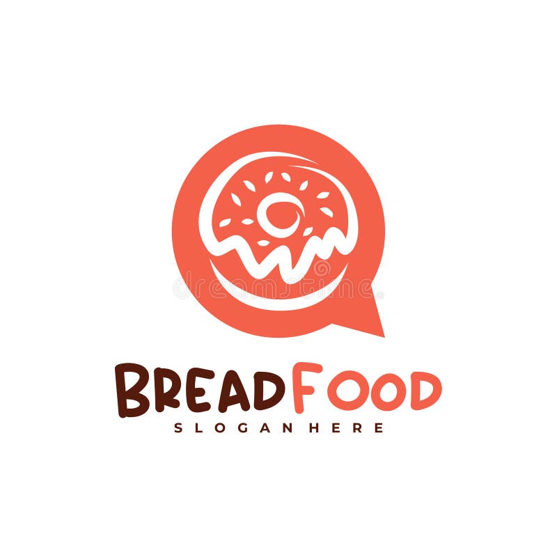 Chat Bread Food Logo Vector Template, Creative Bread Logo Design ...